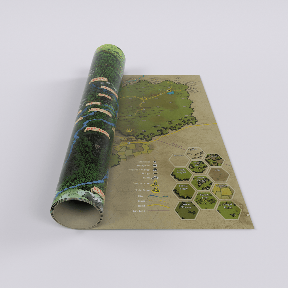 Dolmenwood Double-Sided Player/Referee's Poster Map – Exalted Funeral