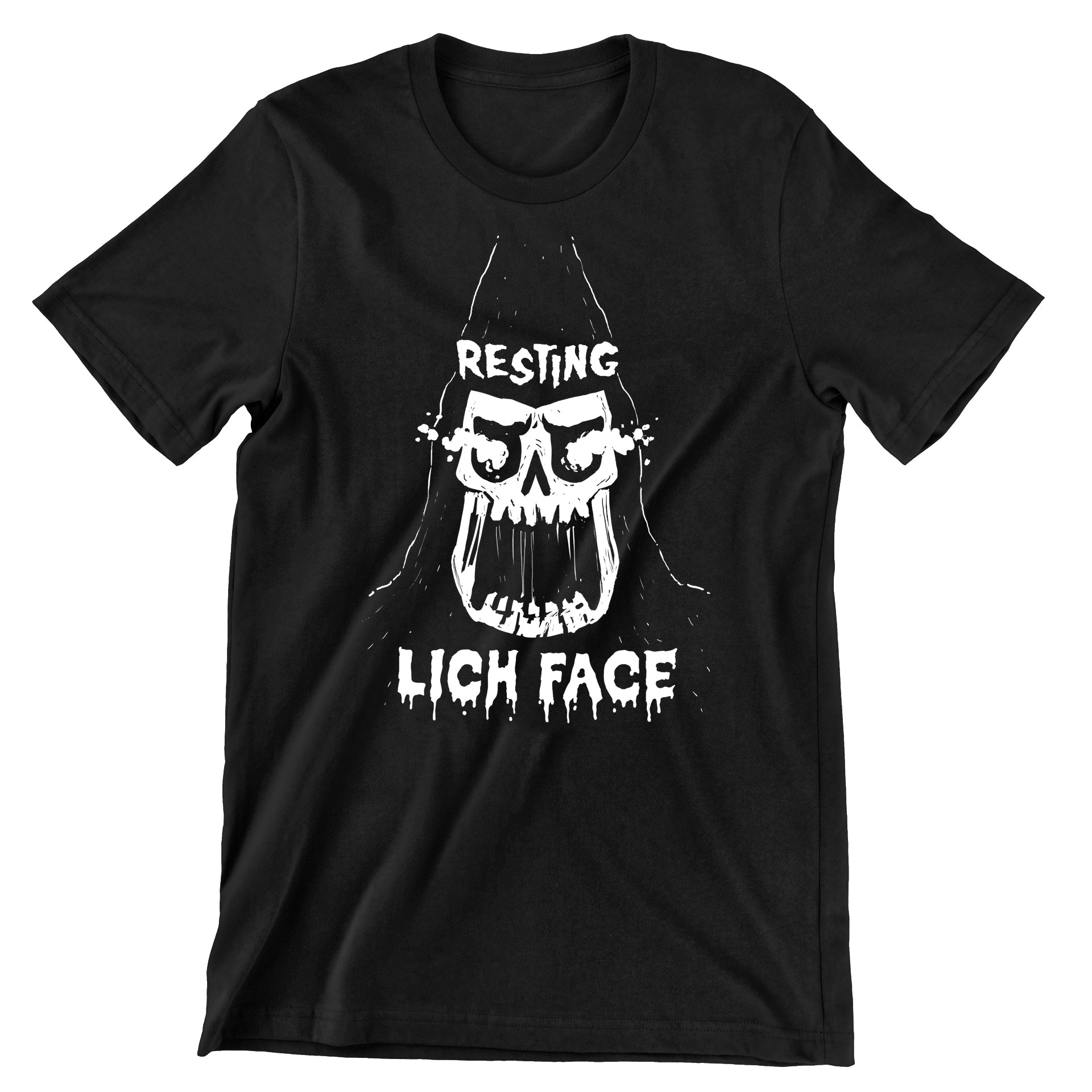 "Resting Lich Face - Land of Eem" Short Sleeve T-Shirt – Exalted Funeral
